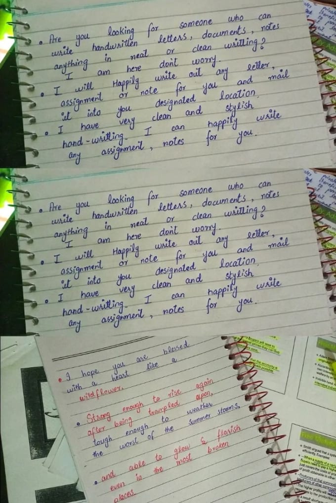 Write assignments, notes or anything in perfect hand writing and in ... Write assignments, notes or anything in perfect hand writing and in ...