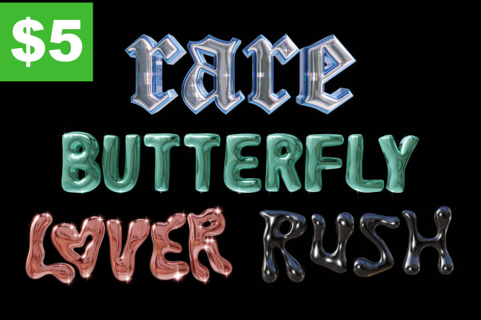 Make your text typography to 3d chrome or metallic effect by ...