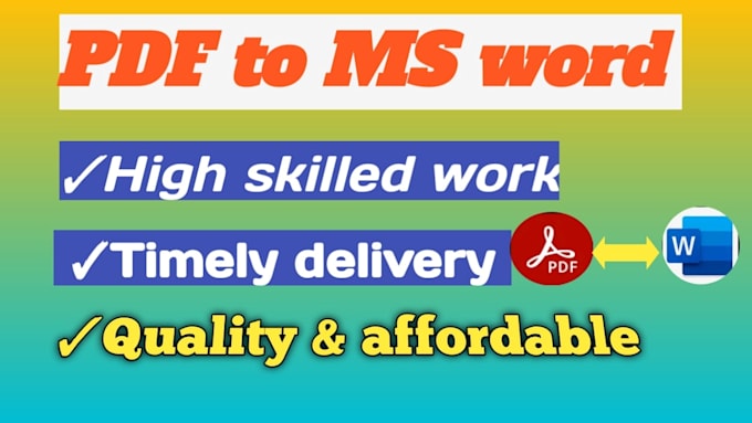 Covert pdf to word and word to pdf by Sultan_excel | Fiverr Covert pdf to word and word to pdf by Sultan_excel | Fiverr