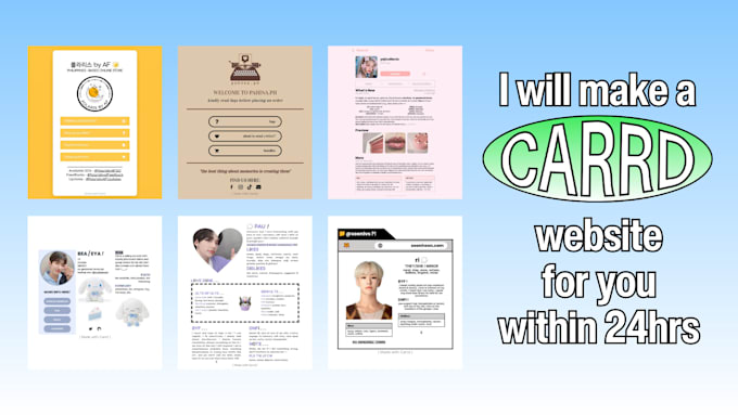 Make a carrd website for you within 24 hours by Chloe_dy | Fiverr