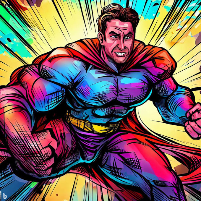 Draw comic superhero pop art portraits by Goovecea | Fiverr