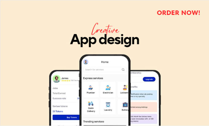 Create your mobile app by Pixcile_lab | Fiverr
