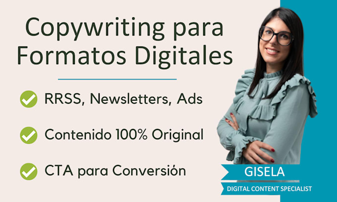 Copy writing para formatos digitales by Giselayll | Fiverr
