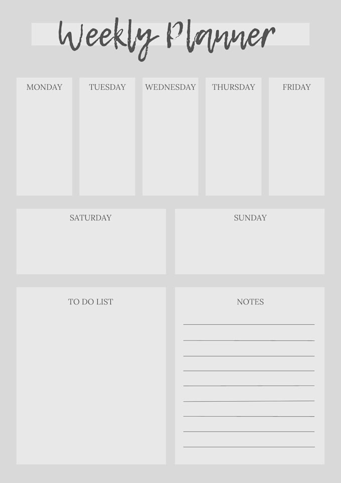 Design high quality daily, weekly, monthly, planner etc by Designerbaku ...