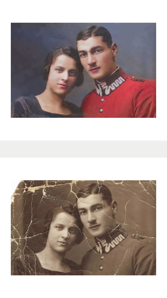 Restore and colorize your old photos by Kocsisemese | Fiverr