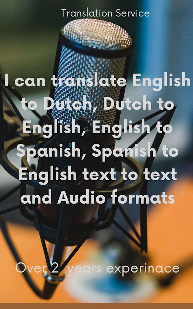 Provide translation services text to text and audio speech by ...