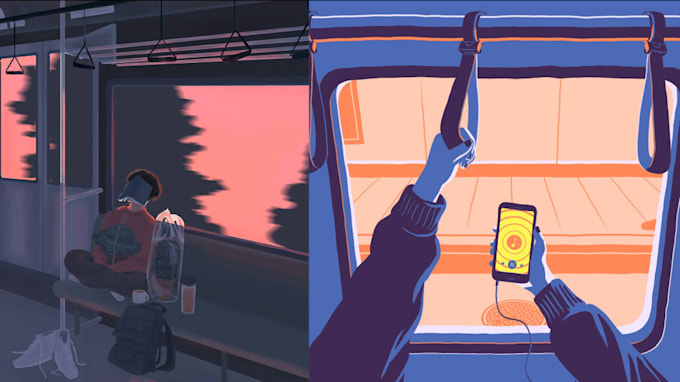 Create lofi loop animation, chill lofi, lofi art, animated gif by ...