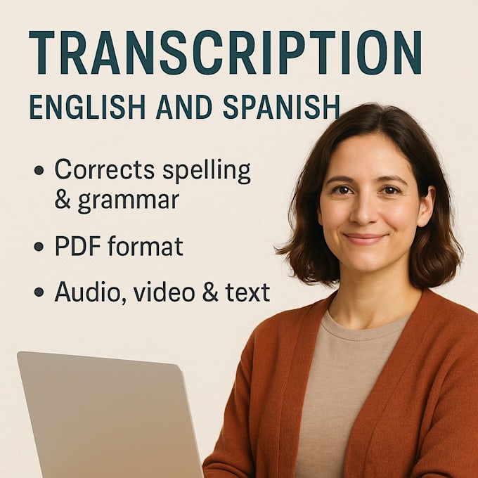 Transcript images in es or eng, audios and videos in es by N_miranda_b | Fiverr