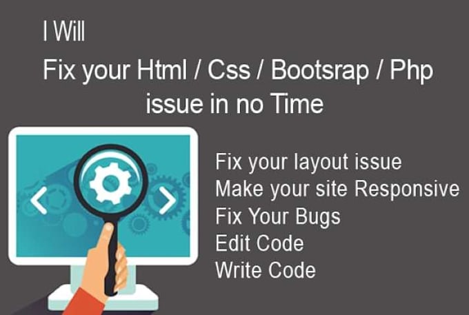 Edit and fix any html, css and javascript eorrs in one day by Sameerkhan922 | Fiverr