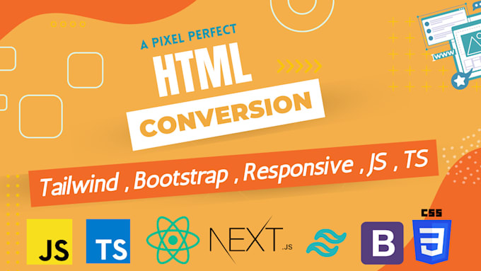 Convert Psd Figma To Responsive Html Css And Js With Pixel Perfect