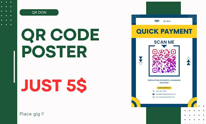 Create custom qr code with poster by Qr_don | Fiverr