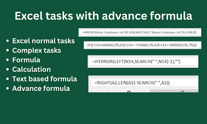 Do excel, google spreadsheet tasks with advance formulas, formatting by Googleranker1 | Fiverr