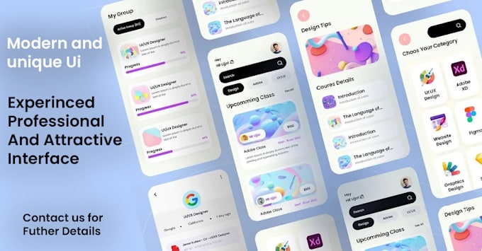 Design amazing app ui ux using adobe xd by Tayyabalii786 | Fiverr