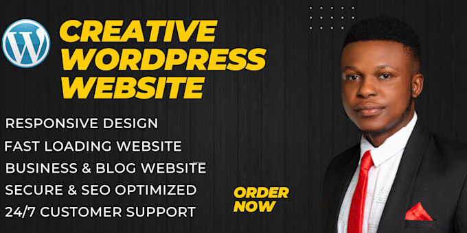 Build modern and responsive wordpress website design by Williamsashaka | Fiverr