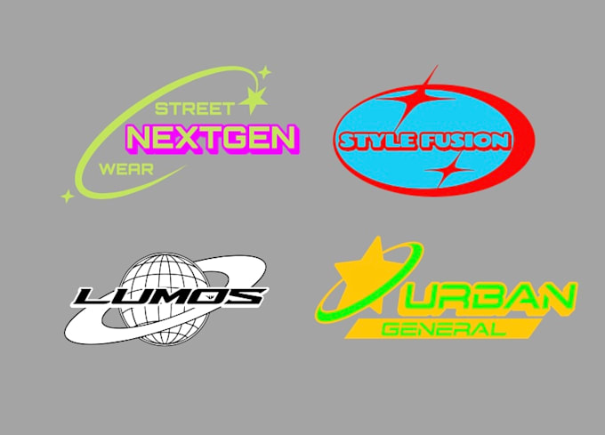 Create a basic vibrant 2d y2k logo for your business by Kane_andre | Fiverr