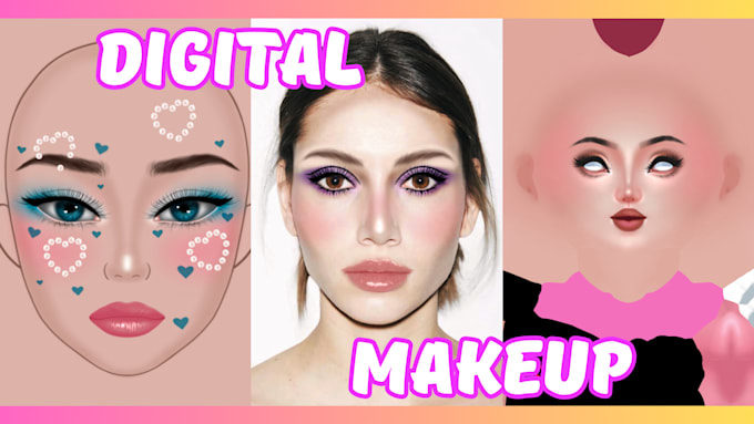 Draw digital makeup on your template procreate by Rvmartist | Fiverr
