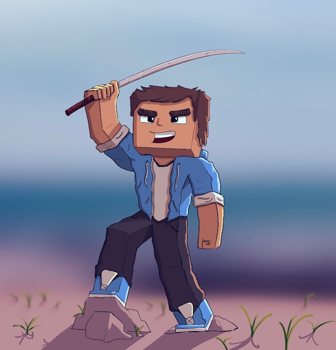 how to draw minecraft skin