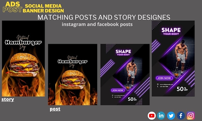 social media header examples