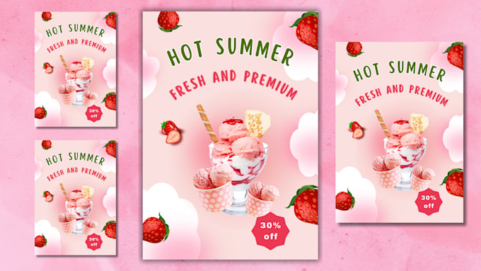 Create next level icecream poster design in 9 hour by Aimanbhutta55 ...