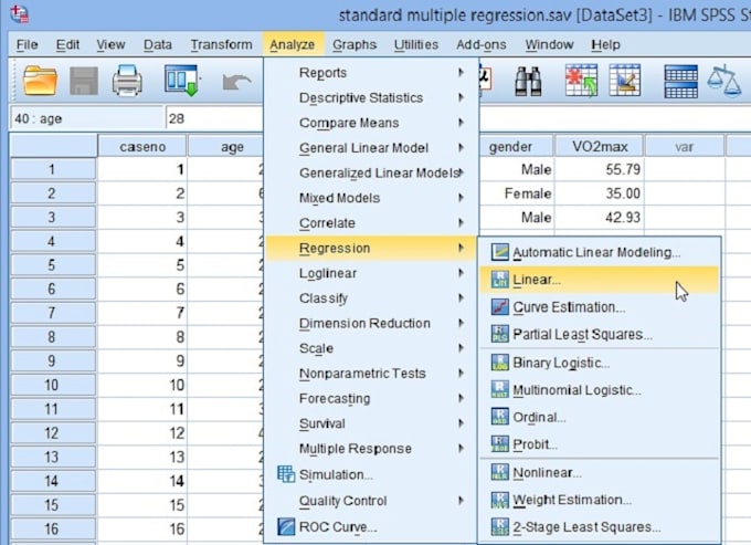 Conduct regression and correlation analysis in spss by Draneeqinam | Fiverr