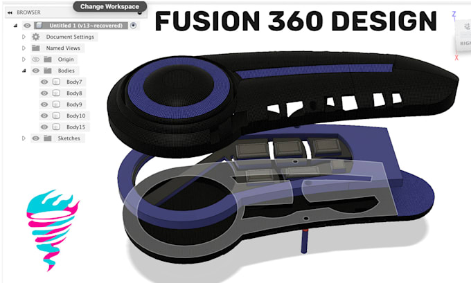 Design your vision for you in fusion 360 by Rising_flame | Fiverr