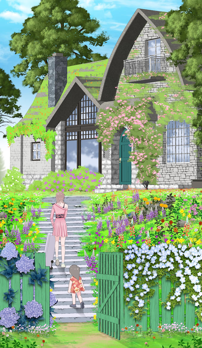 Draw a background for your comic manga webtoon by Dttvanvan | Fiverr