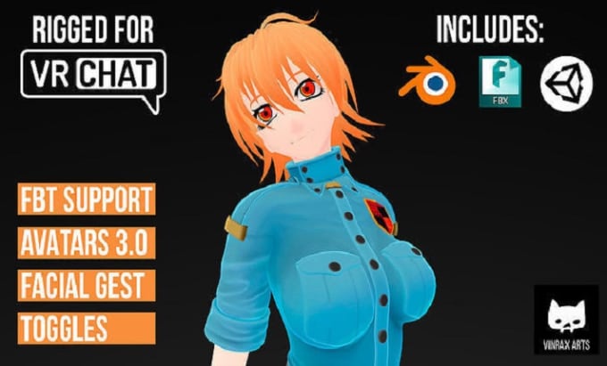 Create Furry Vrc Avatar 3d Vrchat Anime Model Vtuber Nsfw Avatar Vr