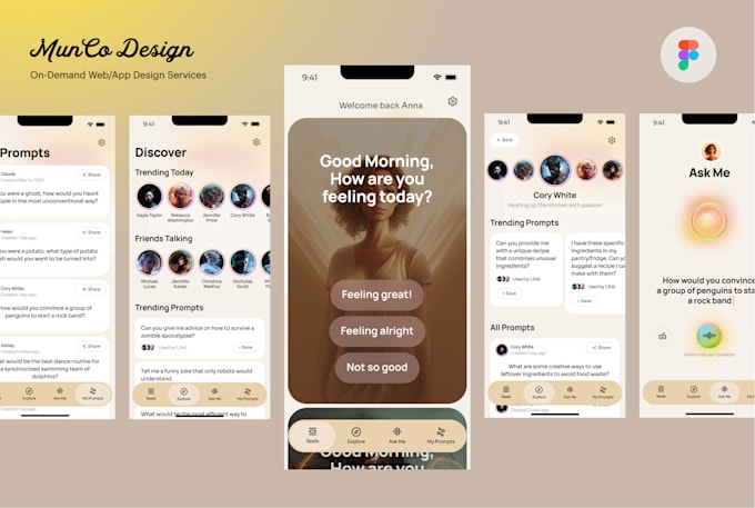 Design intuitive unique mobile artificial intelligence blockchain app ...