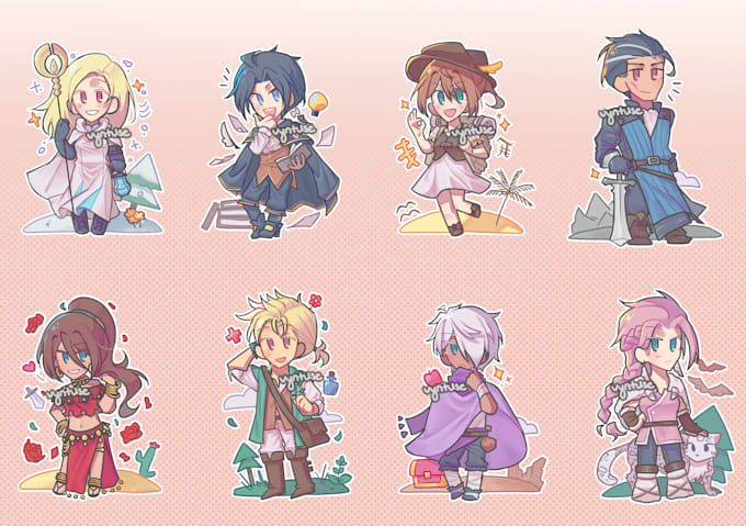 Draw cute anime chibis by Vyntuse | Fiverr