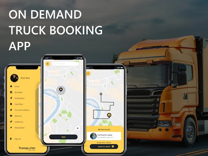 Develop logistics apps, truck booking app, transportation app, truck ...