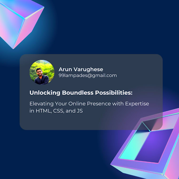 Build Responsive Websites With Html Css And Js By Arunvarughese Fiverr
