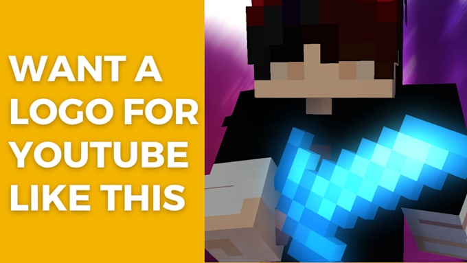 Make minecraft youtube logo for you in 1 day by Hasnaingamming | Fiverr