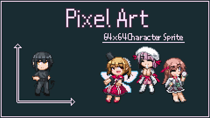 Create anime style pixel art portrait and character sprites by ...