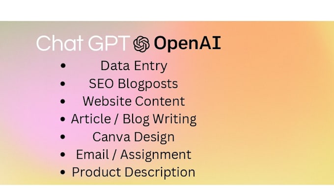 Be your great virtual assistant using open ai chatgpt by Nanda_ayp | Fiverr