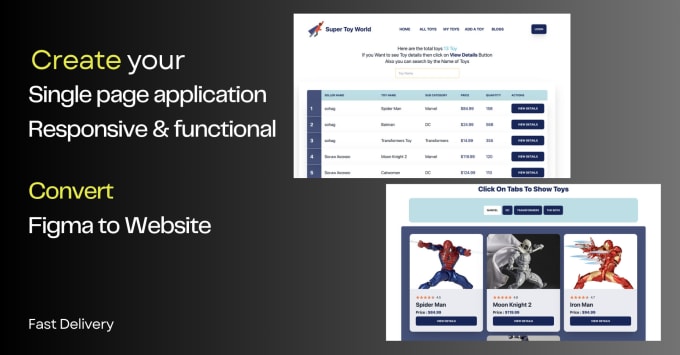 Create responsive single page application and figma to website by ... Create responsive single page application and figma to website by ...