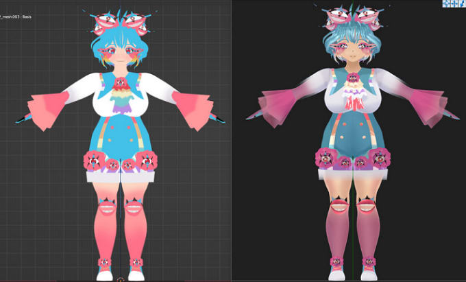 Model your perfect character in blender or mmd, convert mmd file to sfm ...
