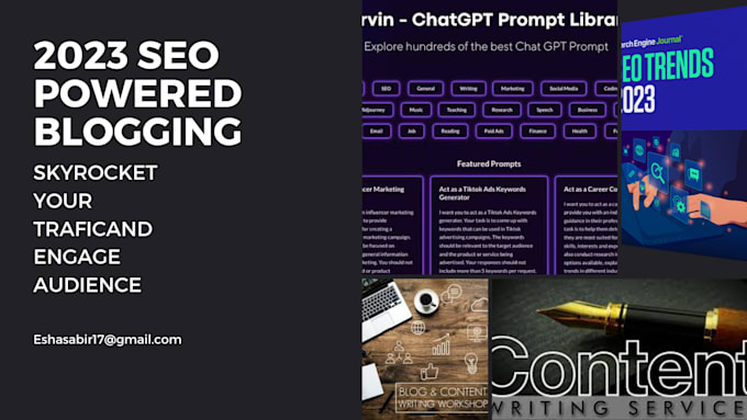 2023 seo powered blog magic to skyrocket tragic and audience by Esha480 | Fiverr