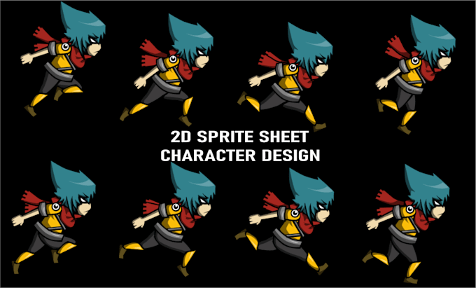 Create sprite sheet for game asset, 2d character for pixel art ...