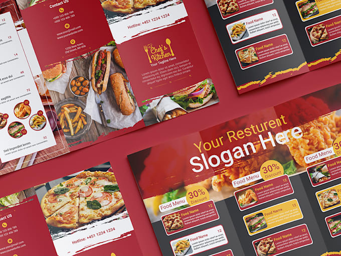 Create a restaurant menu, food flyer, or menu card design by ...