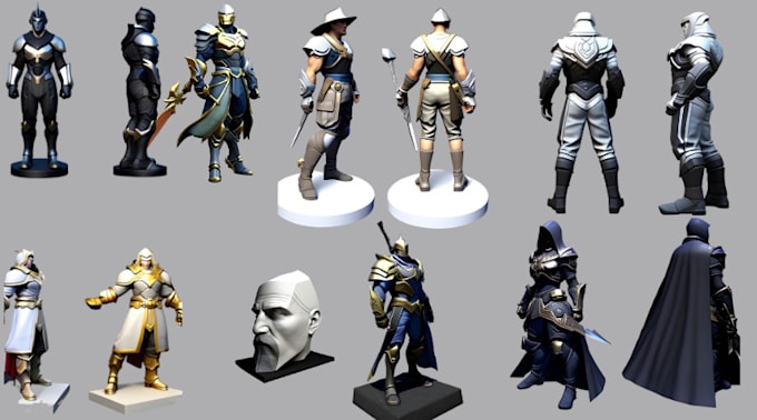 Characters for 3d printing 3d game art cover art concept art by Ab7dul ...