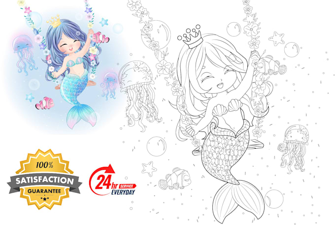 Do coloring book pages for children and adult by Coloring_page01 | Fiverr