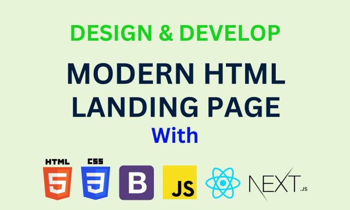 Design Modern Html Landing Page With Html Css Reactjs By Bbpiprogramming Fiverr