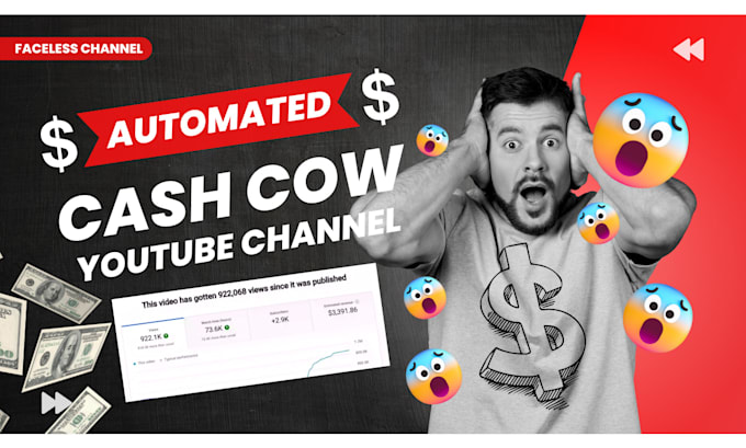 Create automated youtube cash cow channel and create cash cow videos by ...