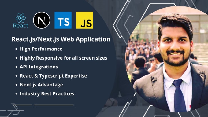 Do high performance web app react js, next js, typescript, responsive ... Do high performance web app react js, next js, typescript, responsive ...