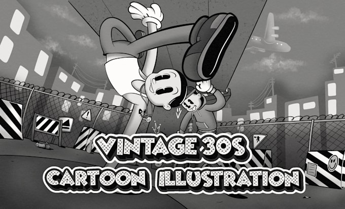 Custom vintage cartoon rubber hose 1930s style illustration by Ragil ...
