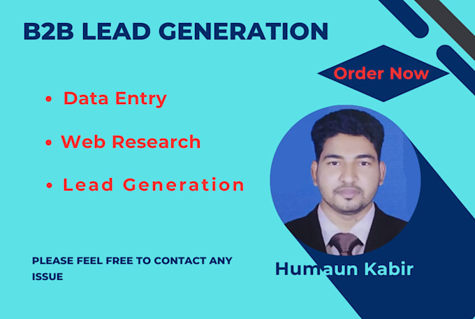 Do web data entry, b2b lead generate for any industries by Humaunkabir105 | Fiverr