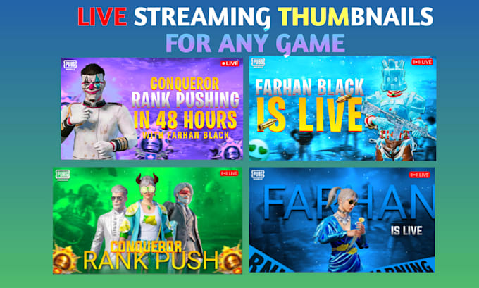 Design cool and vip gaming thumbnail by Gaming_world2 | Fiverr