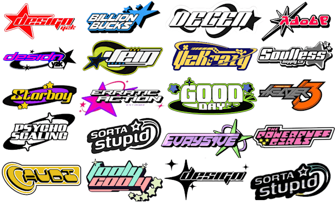 Design y2k logo and street wear design for your clothing and brand name ...