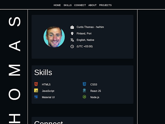 Make a website using react js and material ui by Curtisthomas243 | Fiverr