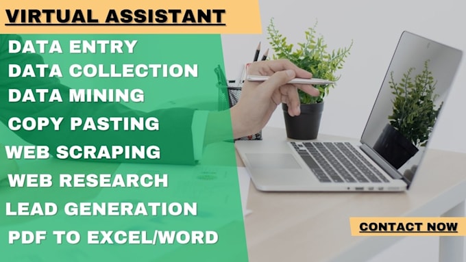 Offer data entry web research data collection for you by Pro ...